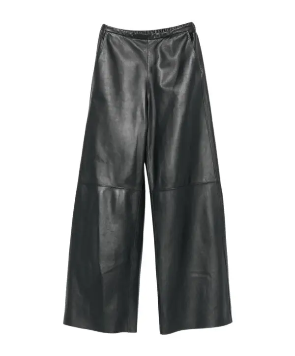 FORTE_FORTE Wide-leg Leather Trousers