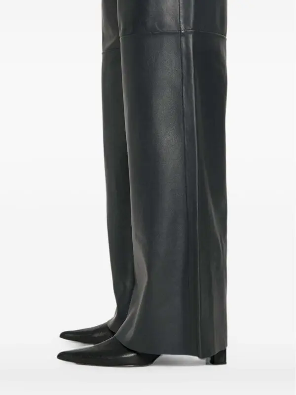 FORTE_FORTE Wide-leg Leather Trousers