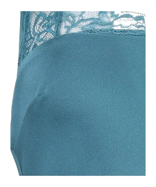 FORTE_FORTE Lace-trimmed Satin Maxi Dress - Green