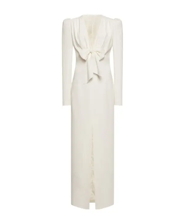 Alessandra Rich Bow-detail Puff-sleeve Dress