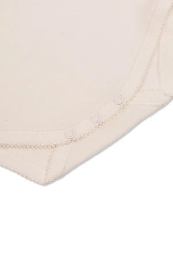 Bonpoint Long Sleeve Bodysuit With Embroidered Collar