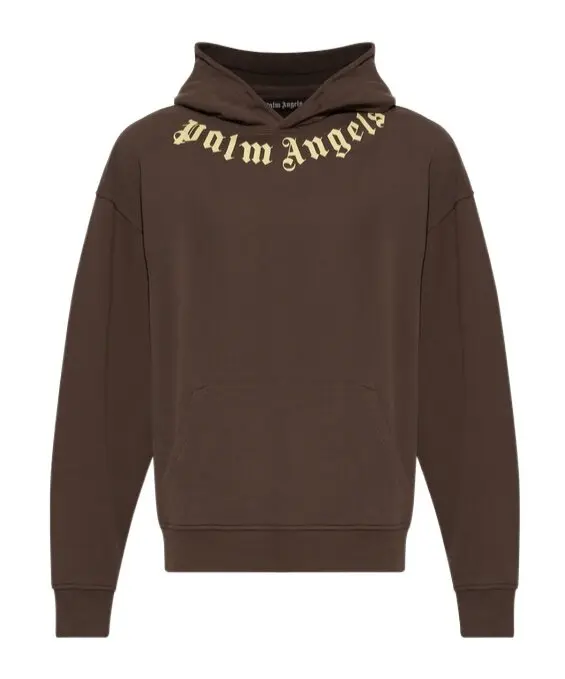 Palm Angels Long Sleeve Hooded Sweatshirt