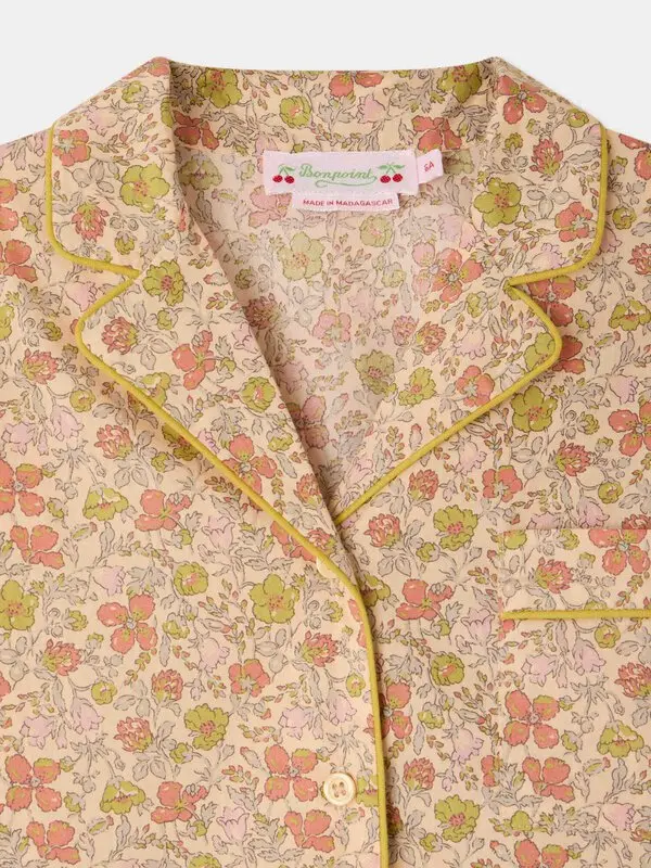 Bonpoint Dormeur Shirt Pyjamas In Liberty Organic Cotton Fabric