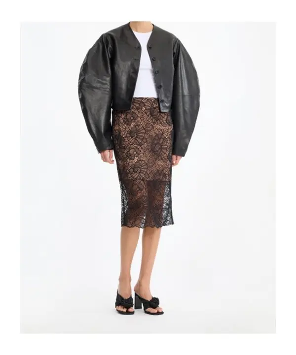 ROTATE BY BIRGER CHRISTENSEN Leather Jacket - Black
