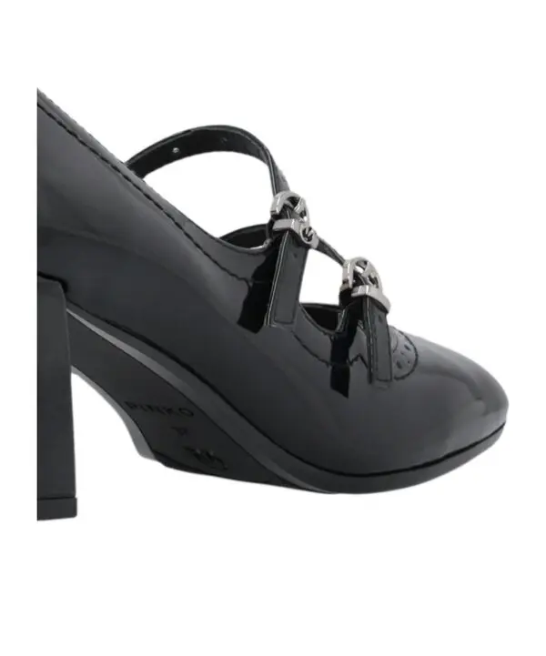 Pinko Patent-finish Brogue-detail Pumps