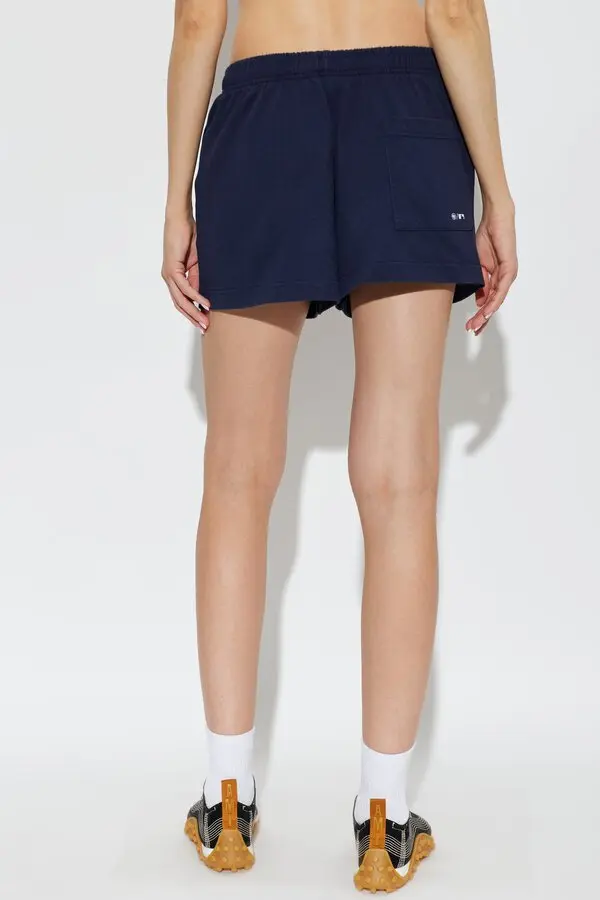 SPORTY  RICH Sporty & Rich Elastic Waist Shorts With Logo