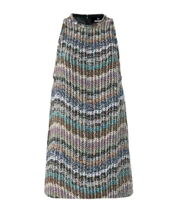 Missoni Sequined Chevron Knit Mini Dress - Multi-color