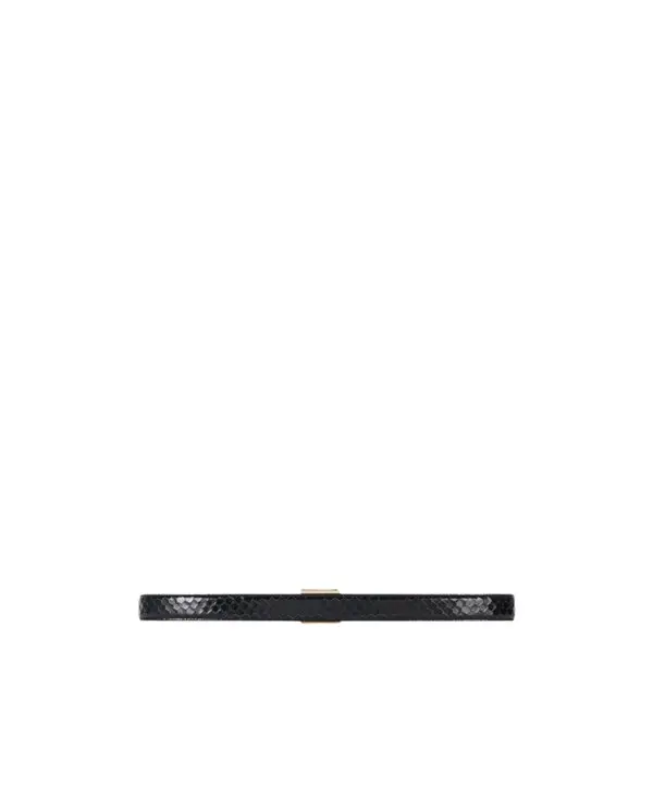 Elisabetta Franchi Leather Belt With Fish-scale Pattern