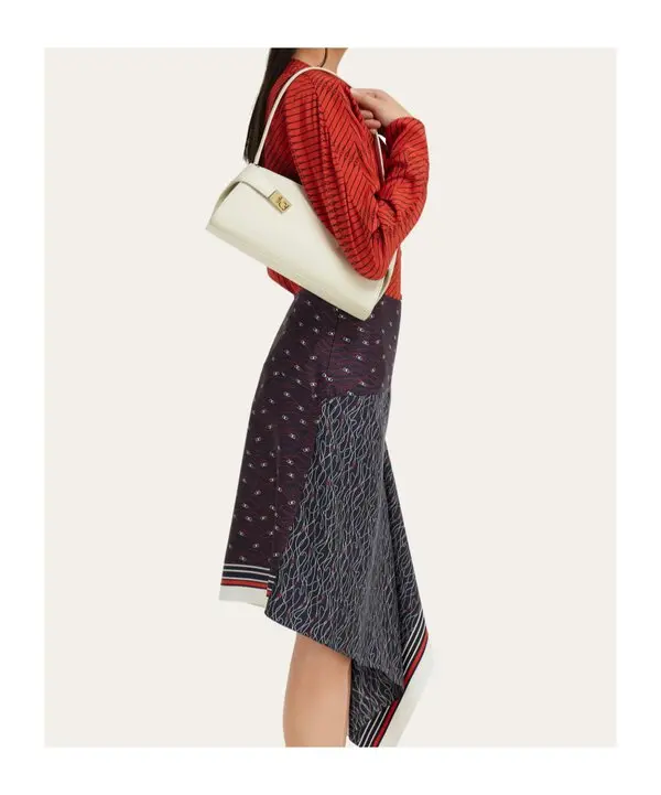 FERRAGAMO East-west Hug Shoulder Bag - Mascarpone