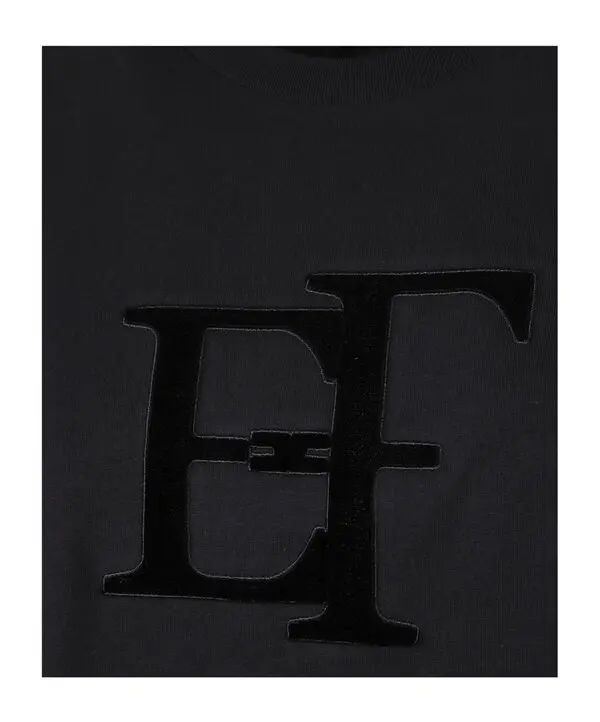 Elisabetta Franchi Cotton Short-sleeve T-shirt With Flocked Logo