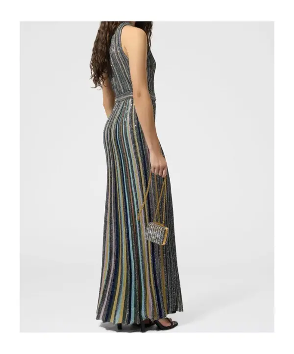 Missoni Sequin-embellished Striped Maxi Dress