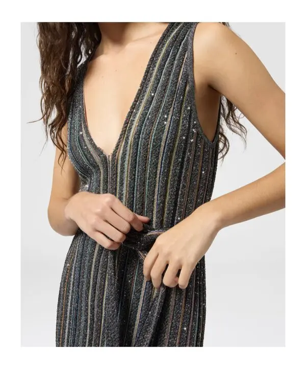 Missoni Sequin-embellished Striped Maxi Dress