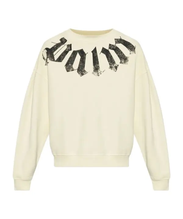 Palm Angels Long Sleeve Crewneck Sweatshirt With Graphic Print