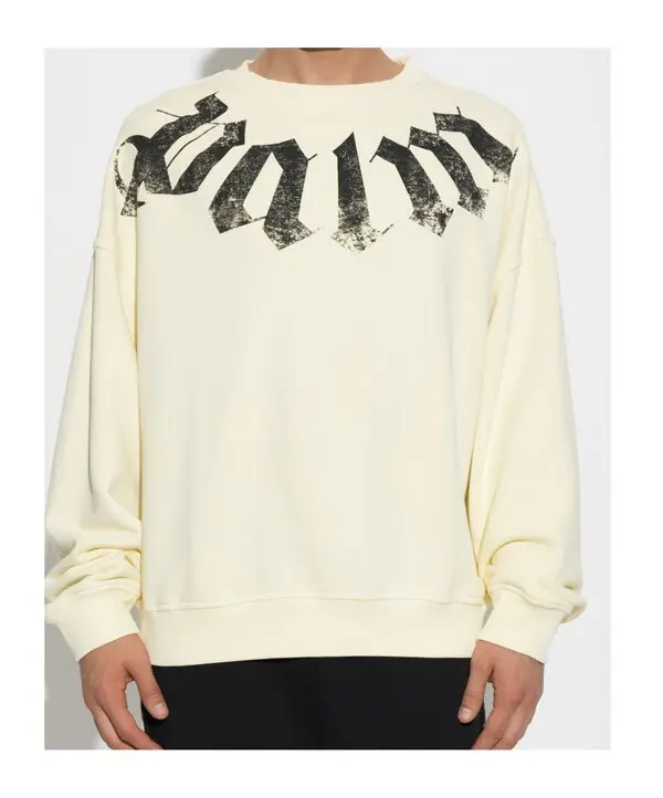 Palm Angels Long Sleeve Crewneck Sweatshirt With Graphic Print