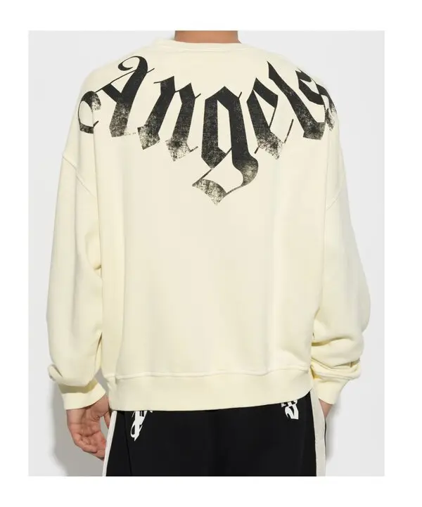 Palm Angels Long Sleeve Crewneck Sweatshirt With Graphic Print