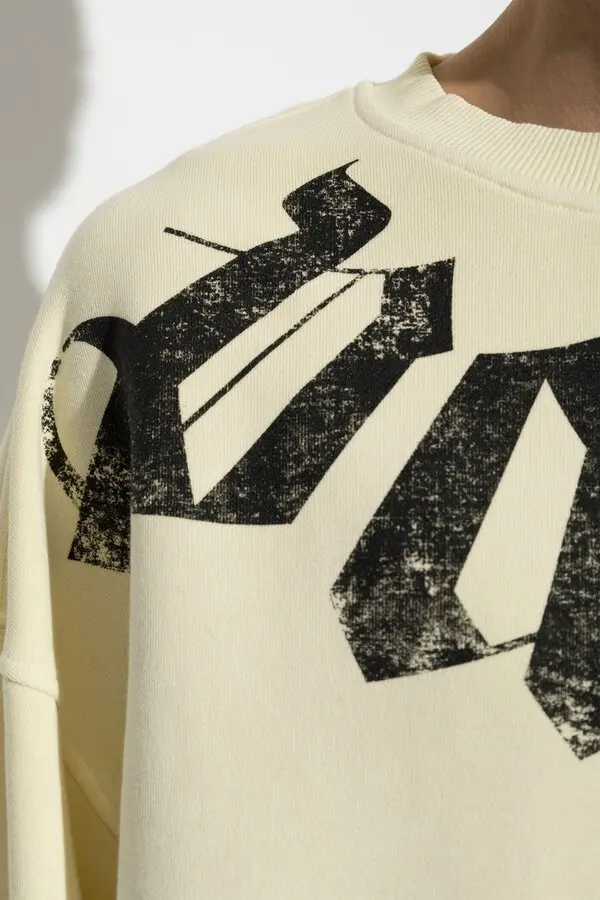 Palm Angels Long Sleeve Crewneck Sweatshirt With Graphic Print