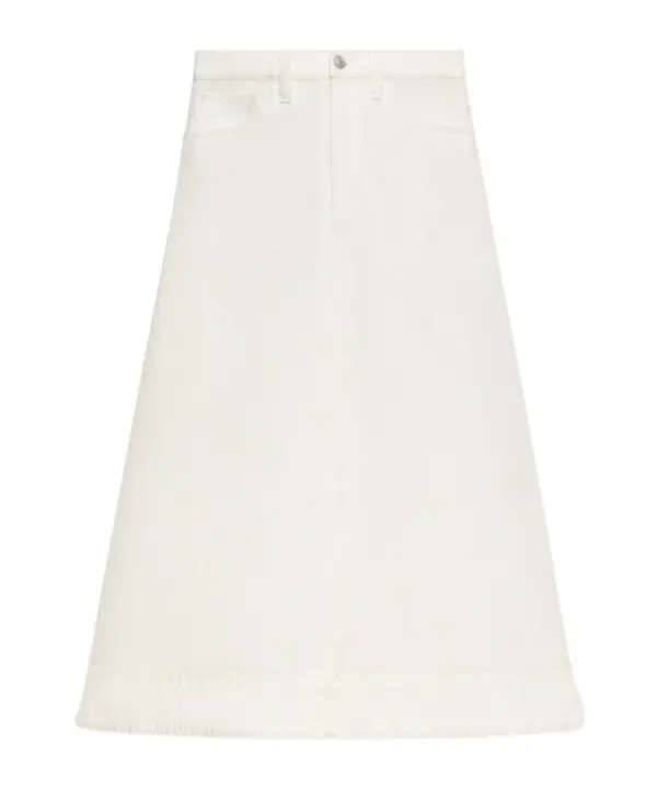 Marni Flared Denim Midi Skirt