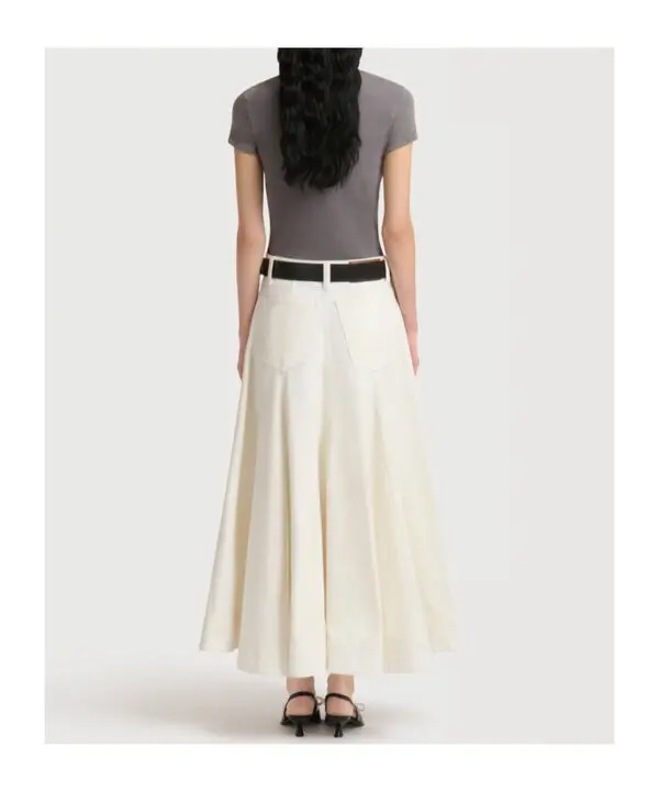 Marni Flared Denim Midi Skirt