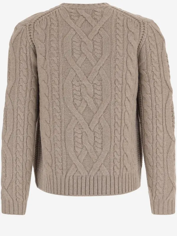 Vince Cable-knit Crew Neck Knitted Sweater