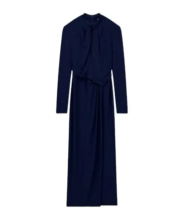 Giorgio Armani Long-sleeved Dress With Front Knot Detail