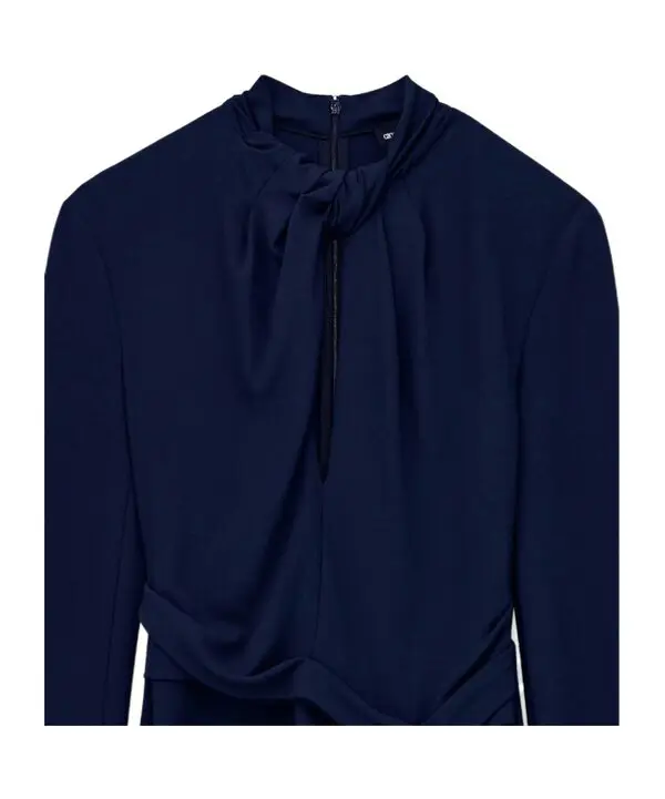 Giorgio Armani Long-sleeved Dress With Front Knot Detail