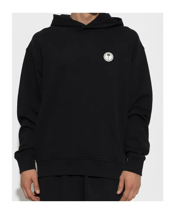 Palm Angels Long-sleeve Hooded Sweatshirt With Logo Patch