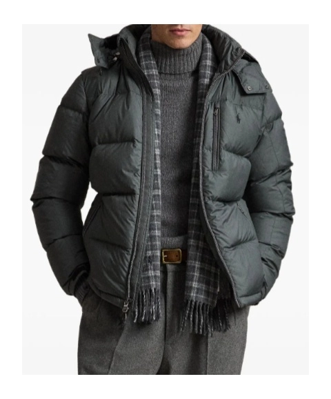 Polo Ralph Lauren Quilted Down Hooded Jacket - Grey