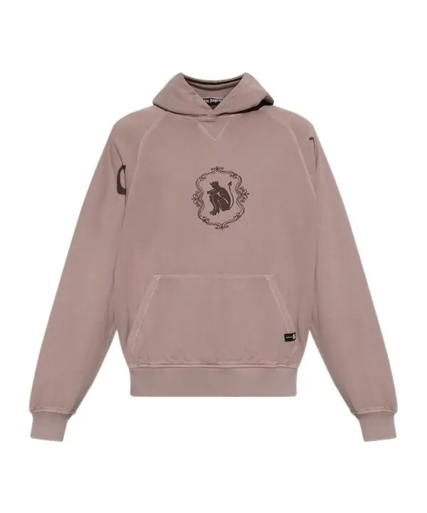 Palm Angels Long Sleeve Hooded Sweatshirt