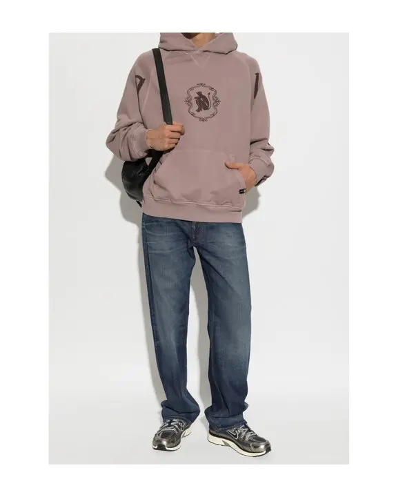 Palm Angels Long Sleeve Hooded Sweatshirt