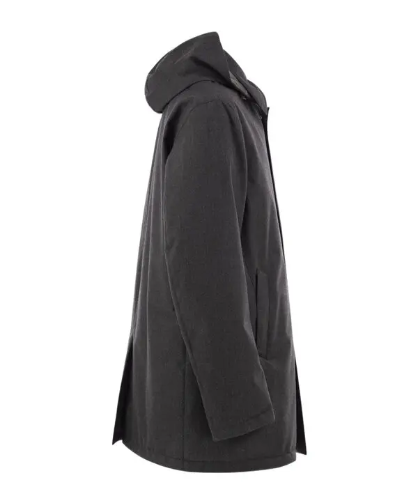 Herno Long Sleeve Down Jacket With Stand Collar - Grey