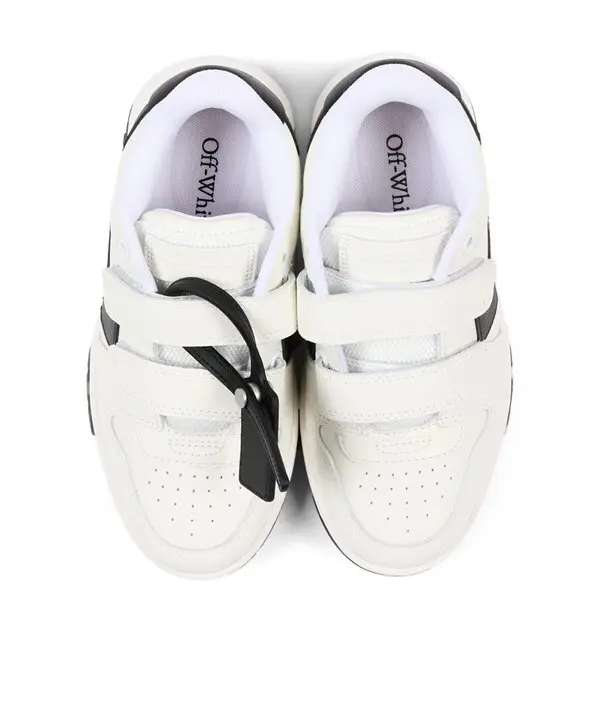 Off-White Round Toe Sneakers With Arrow Motif