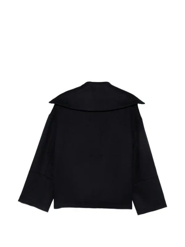 SEMICOUTURE Collared Knit Top With V-neck And Long Sleeves