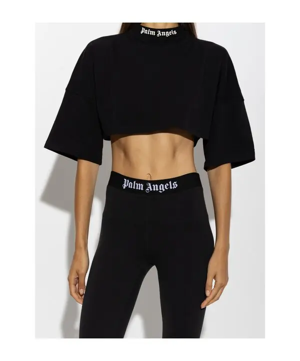 Palm Angels Logo Cropped T-shirt