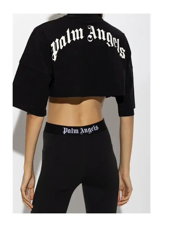 Palm Angels Logo Cropped T-shirt