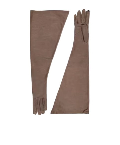 Rick Owens Minimalist Solidcolor Leather Gloves - Brown