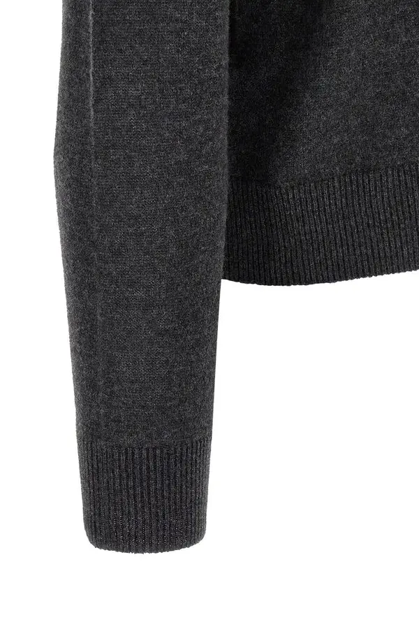 THE ROW Long Sleeve V-neck Top