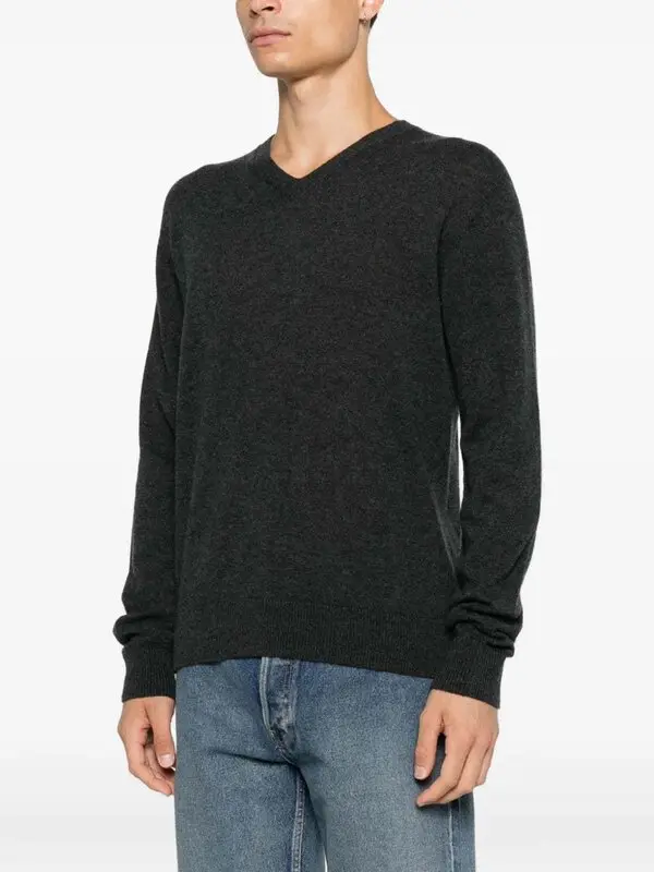 THE ROW Long Sleeve V-neck Top
