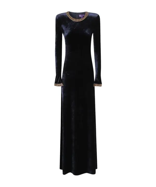 Ralph Lauren Nancie Long Sleeve Gown Dress