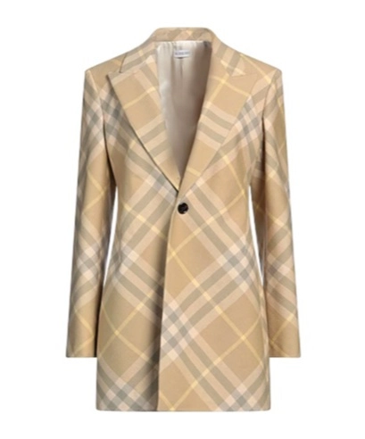 Burberry Single-breasted Flannel Blazer With Signature Print
