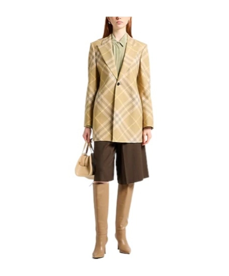Burberry Single-breasted Flannel Blazer With Signature Print