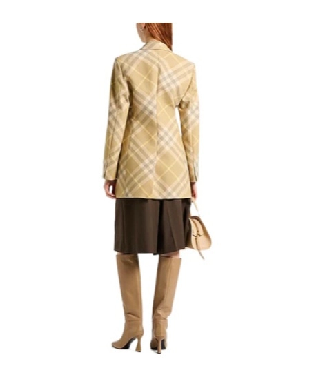 Burberry Single-breasted Flannel Blazer With Signature Print