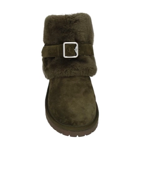 Burberry Suede Shearling Lined Ankle Boots