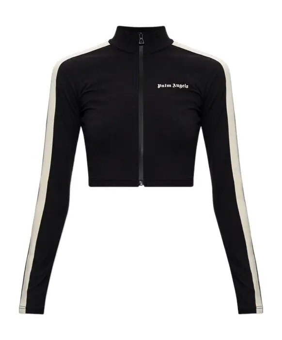 Palm Angels Cropped Zip-up Track Jacket
