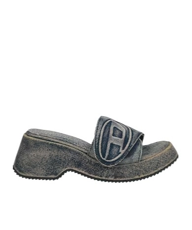 DIESEL® Denim Platform Slides