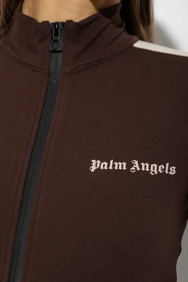 Palm Angels Cropped Zip-up Sweatshirt