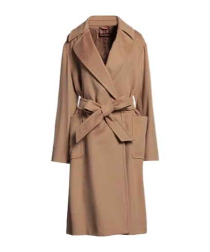 Max Mara Long Belted Coat - Green