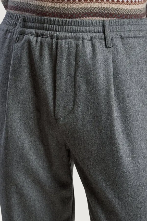 Eleventy Straight-leg Drawstring Trousers - Gray