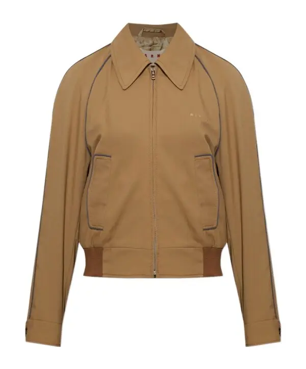 Marni Contrast Trim Bomber Jacket
