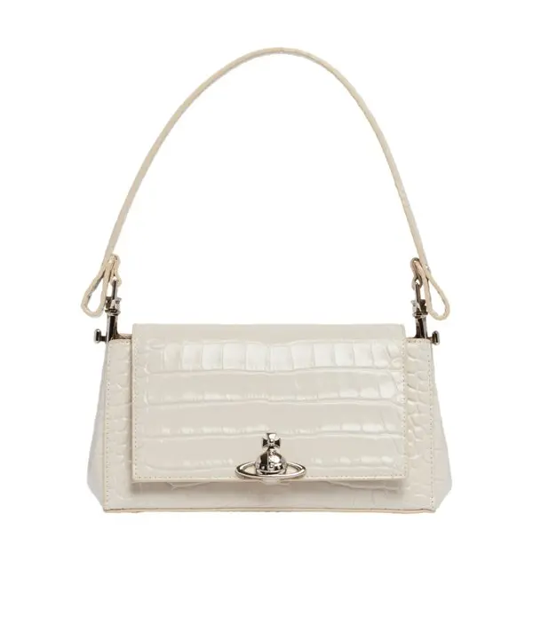 VIVIENNE WESTWOOD Orb Plaque Embossed Leather Tote Bag - No