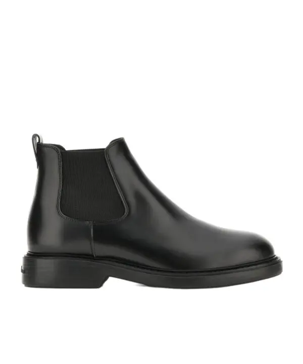 Hogan Round Toe Slip-on Chelsea Boots